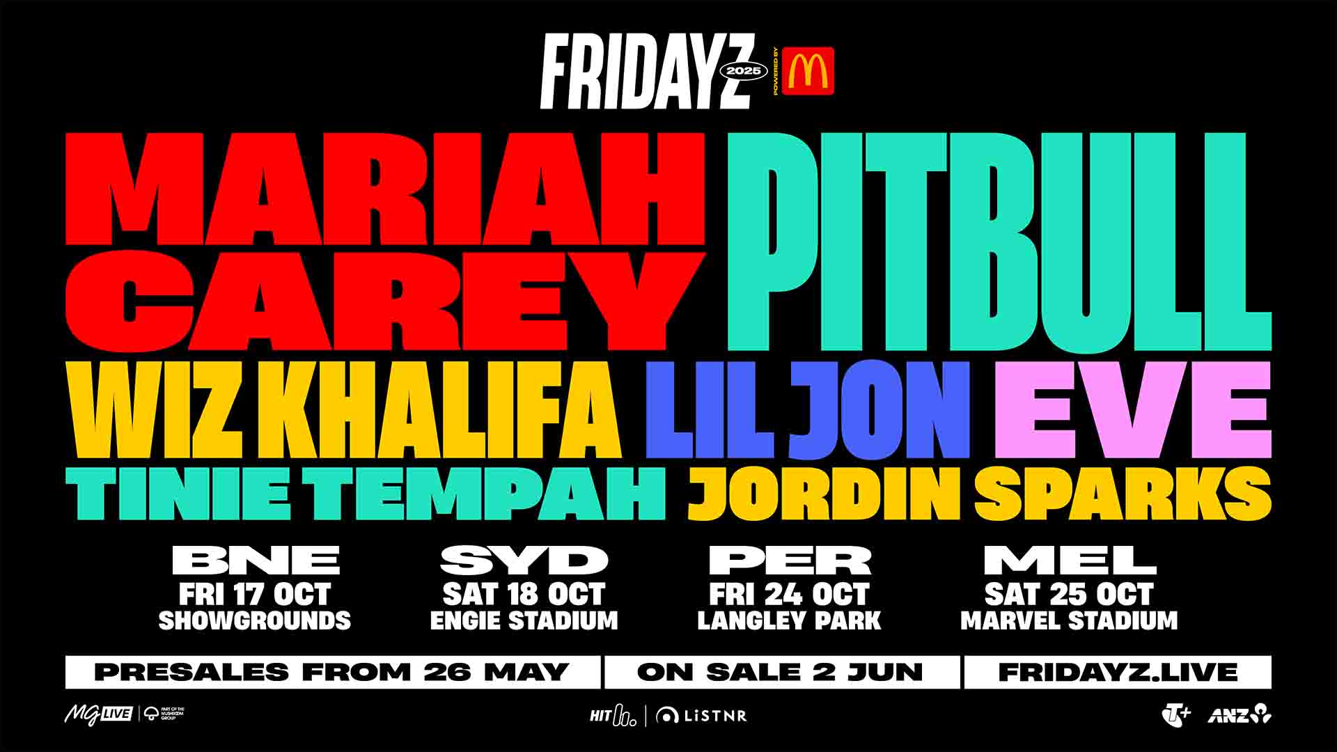 Mariah Carey and Pitbull headline Fridayz Live for 2025 - POPrepublic.tv